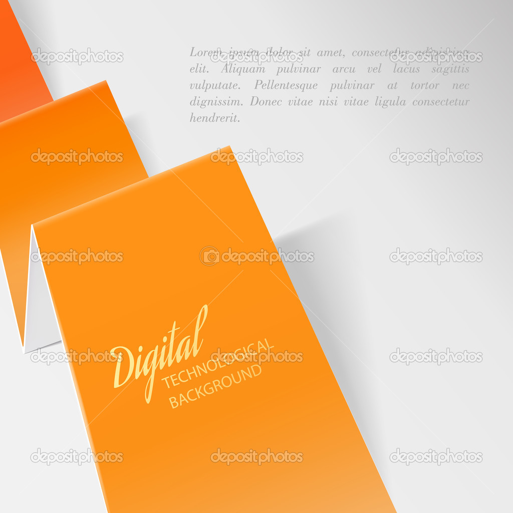 Folded orange paper. Stock Vector Image by ©Kotkoa #51304301
