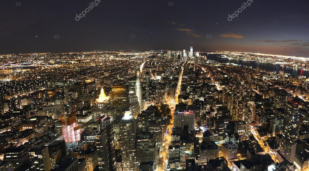 New York city night scene Stock Photo by ©lunfengzhe 34762731
