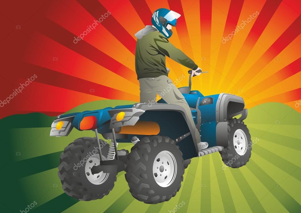 ATV off-road rider — Stock Vector © pellinni #21681761