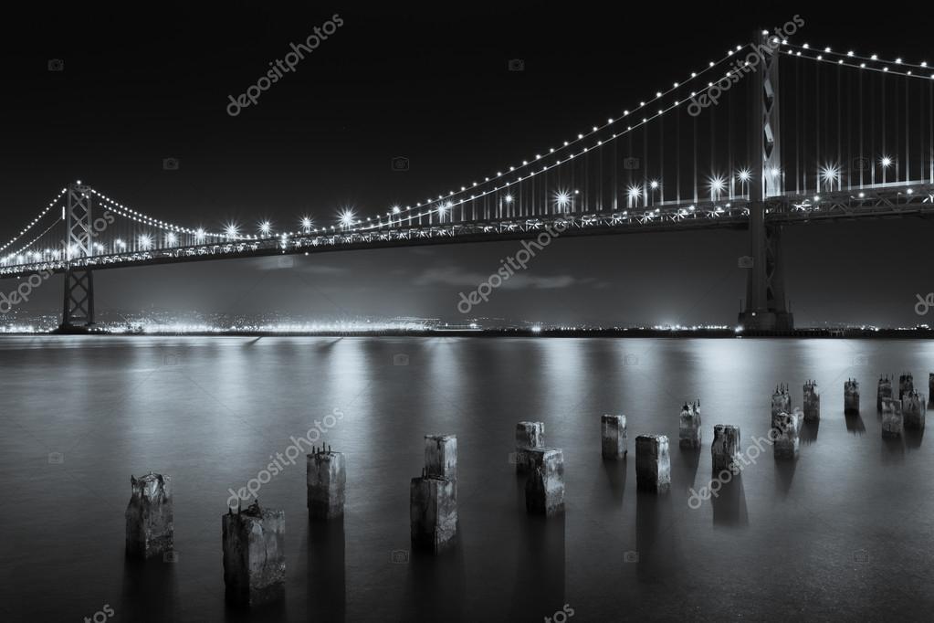 The San Francisco Bay Bridge at Night Stock Photo by ©wolterke 29972657