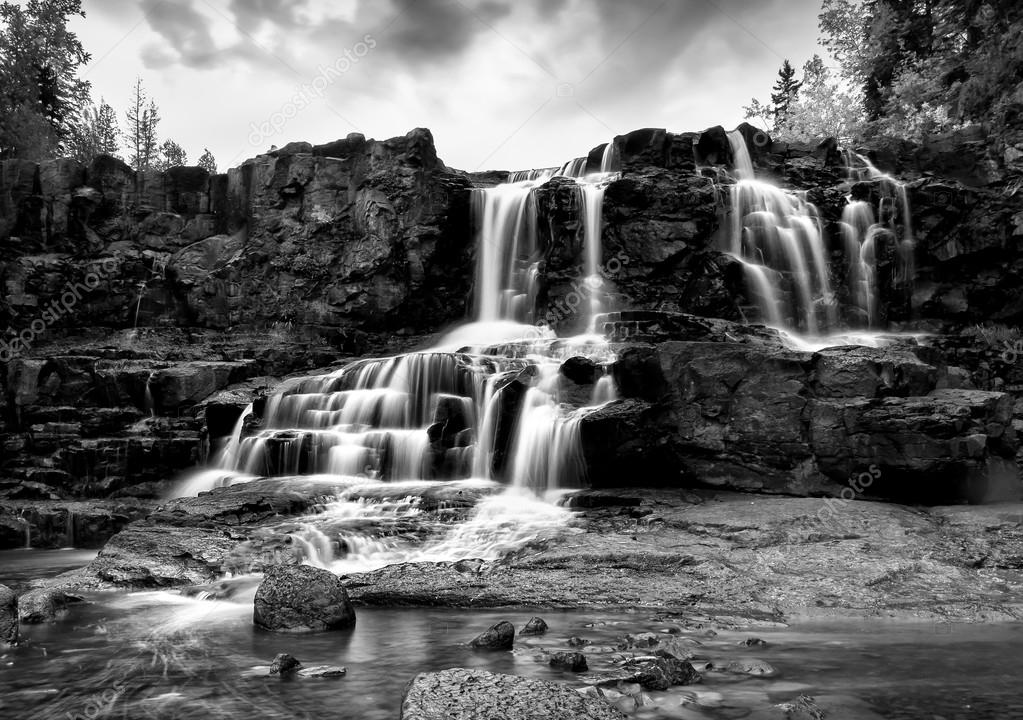 Black And White Pictures Of Waterfalls