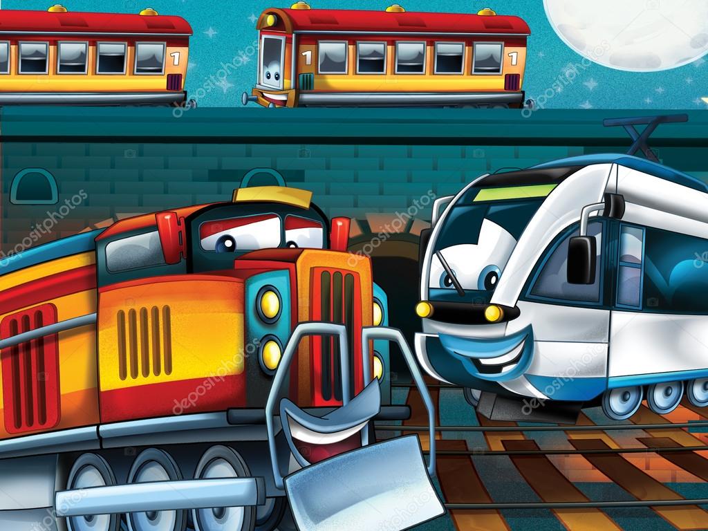 Happy trains — Stock Photo © illustrator_hft #12056552