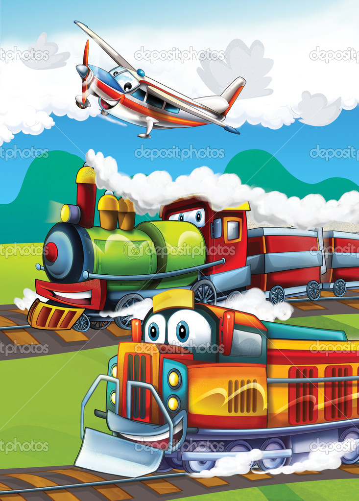 Little happy train illustration Stock Illustration by ©illustrator_hft ...