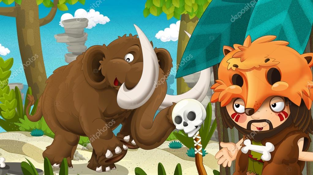 The cavemen — Stock Photo © illustrator_hft #12472743