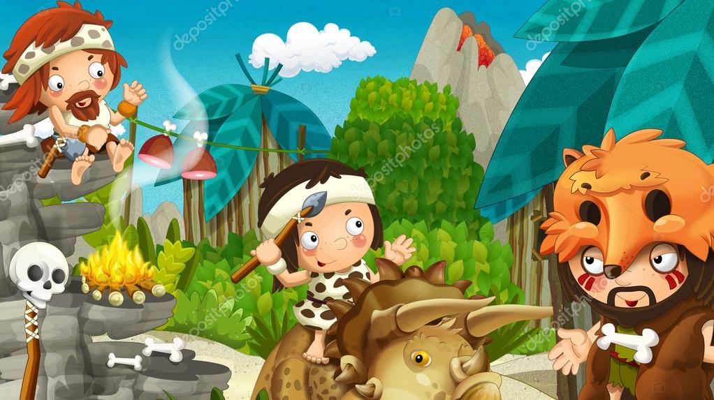 The cavemen Stock Illustration by ©illustrator_hft #12493463