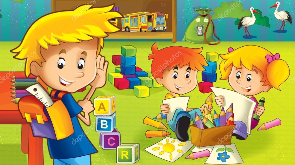 The cartoon kindergarten Stock Illustration by ©illustrator_hft #12507735