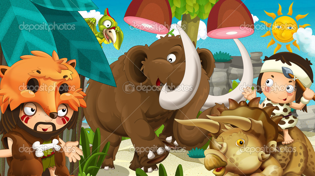 The cavemen Stock Illustration by ©illustrator_hft #12524897