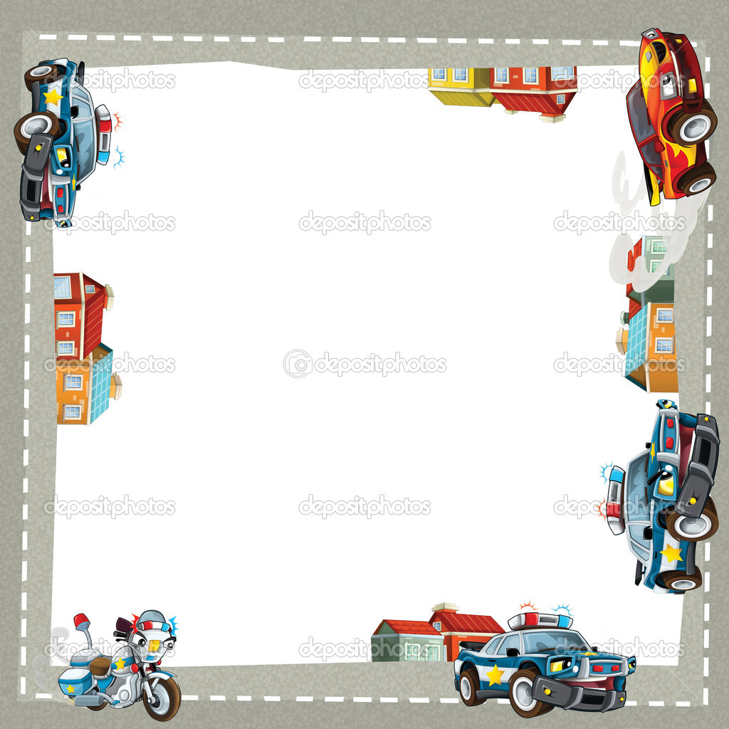 Artistic cartoon frame happy cars Stock Illustration by ©illustrator ...