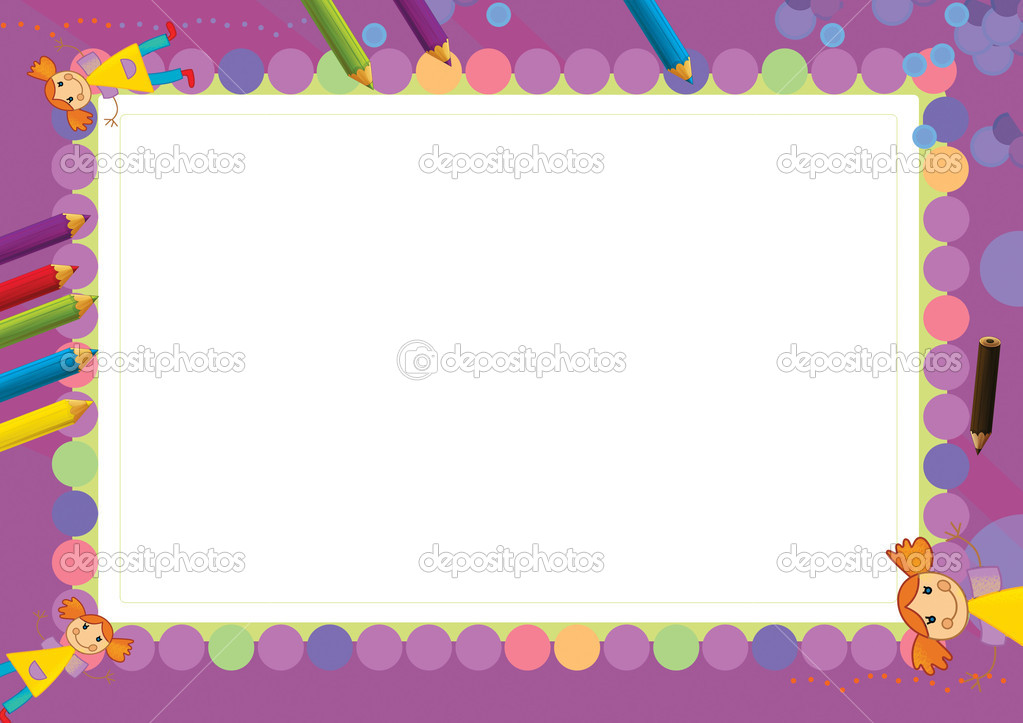 Happy and colorful cartoon frame Stock Photo by ©illustrator_hft 14283173