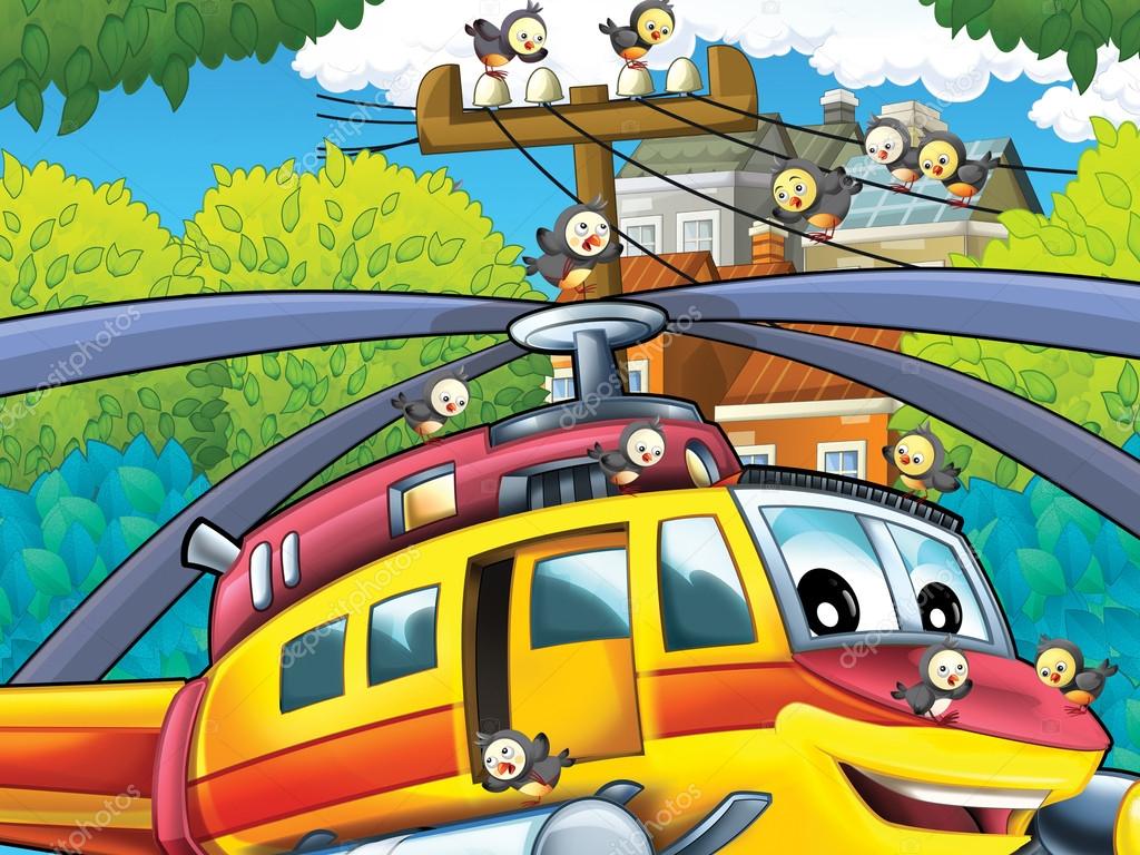 Cartoon helicopter Stock Photo by ©illustrator_hft 14449945