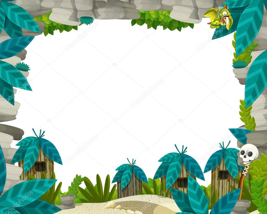 The stone age border — Stock Photo © illustrator_hft #15418921