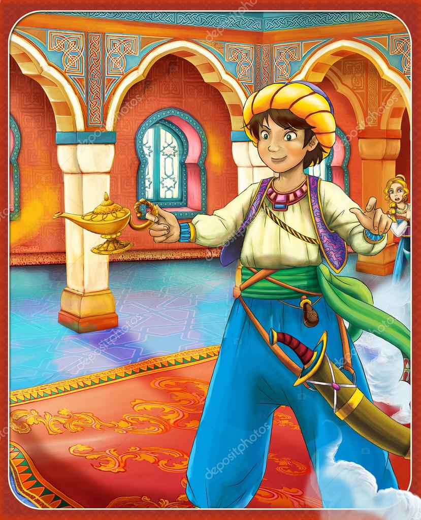 Fairy-tale characters - "Aladdin." - illustration for the children ...