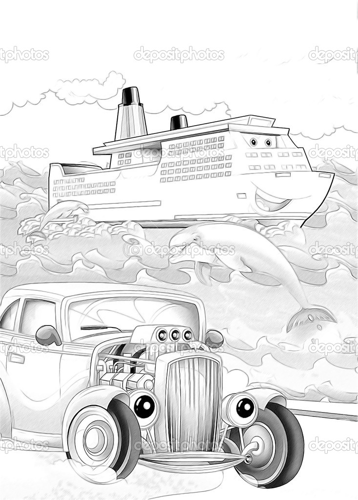 Machines - artistic coloring page Stock Photo by ©illustrator_hft 33976077