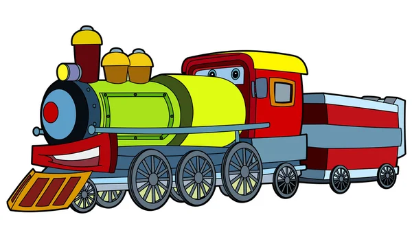 Locomotora Feliz Dibujos Animados Ilustración Para Niños Ilustración de ...