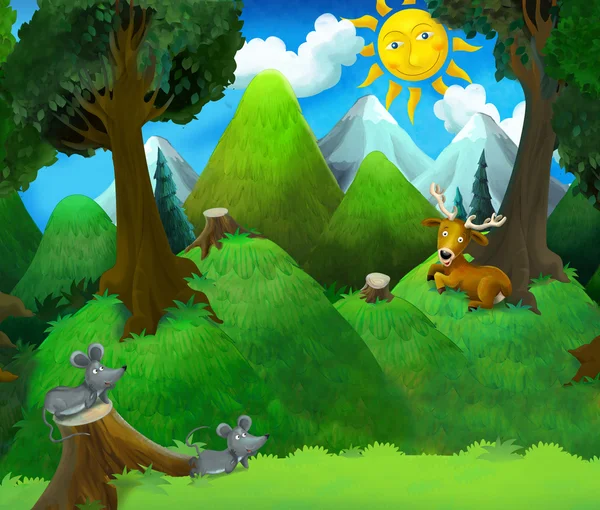 Forest background cartoon Stock Photos, Royalty Free Forest background ...