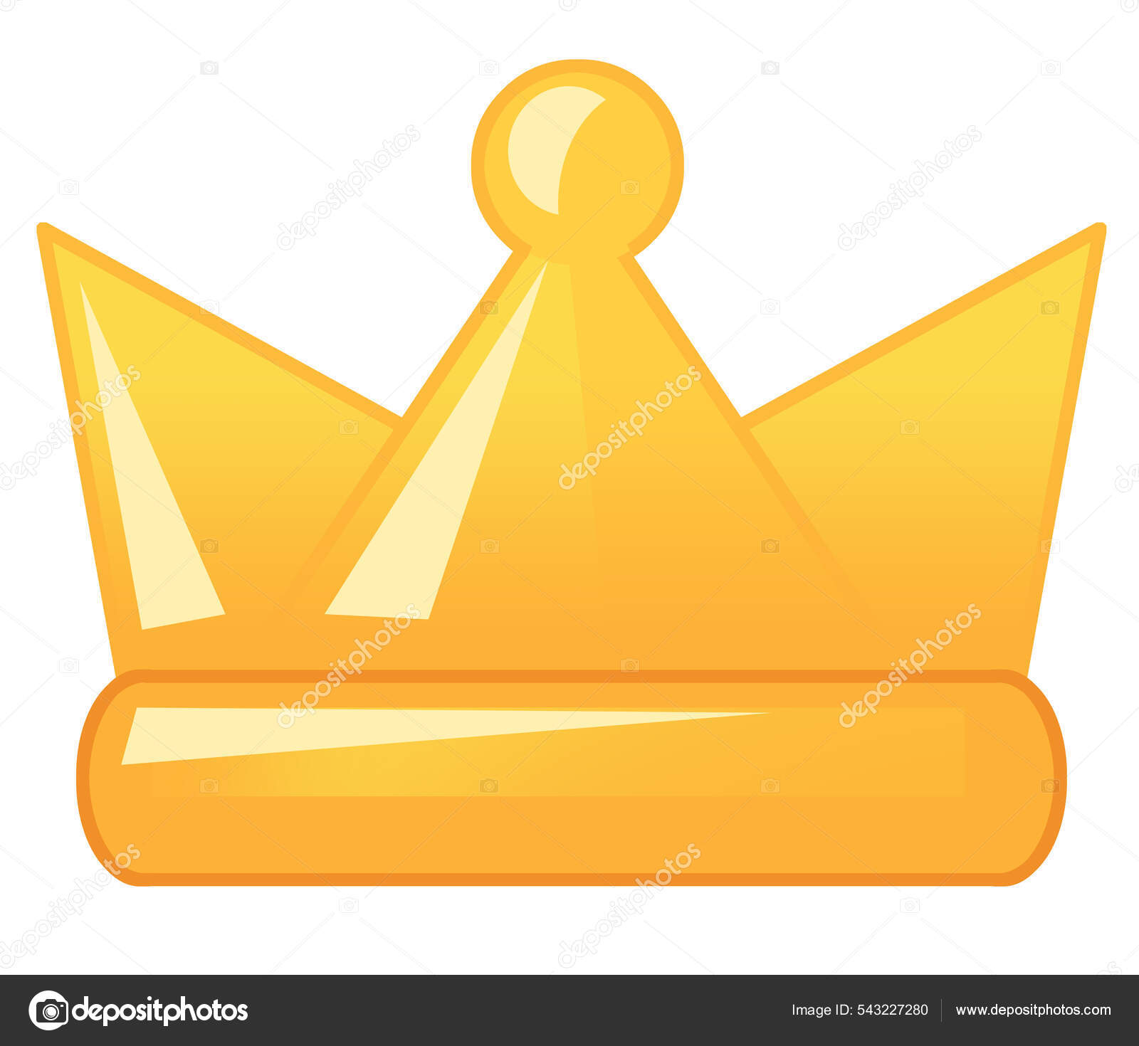 Cartoon Element Královská Korunka Ilustrace Pro Děti — Stock Fotografie ...