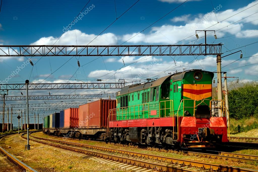 The diesel train with wagon — Stock Photo © soleg #12116141