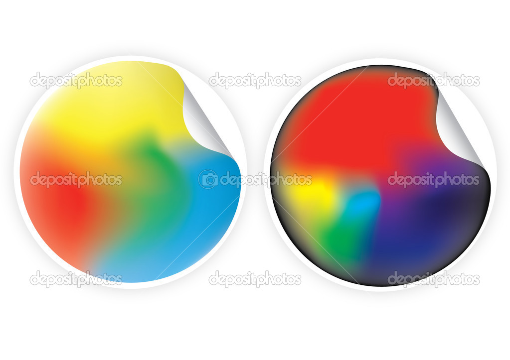 Stickers set with multicolor background Stock Vector Image by ©soleg ...
