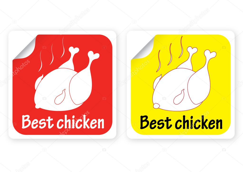 Label with a roast chicken illustration Stock Vector Image by ©soleg ...
