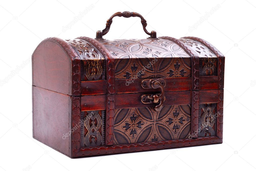 Closed and locked treasure chest Stock Photo by ©soleg 12121022