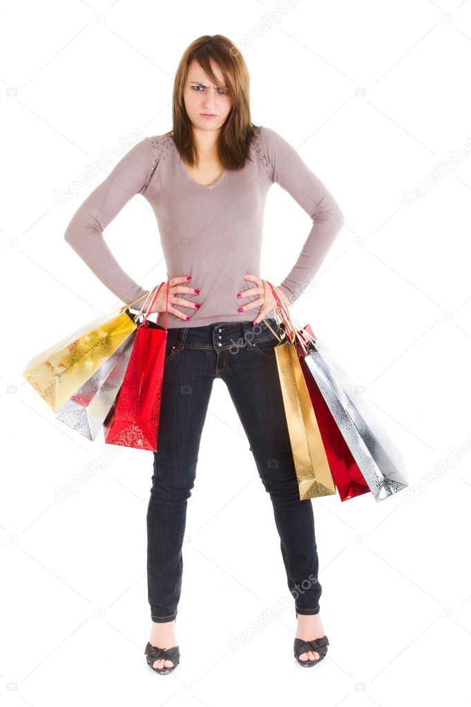 Angry shopping woman Stock Photo by ©smithore 13373378