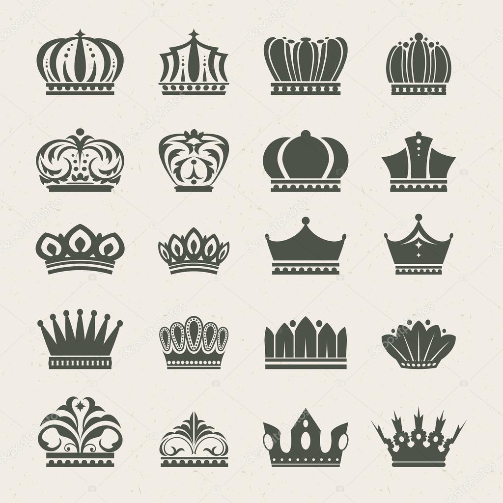 Set of crown icons — Stock Vector © Variant #13684893