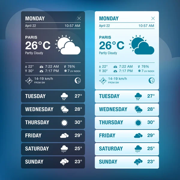 100,000 Weather widget Vector Images | Depositphotos