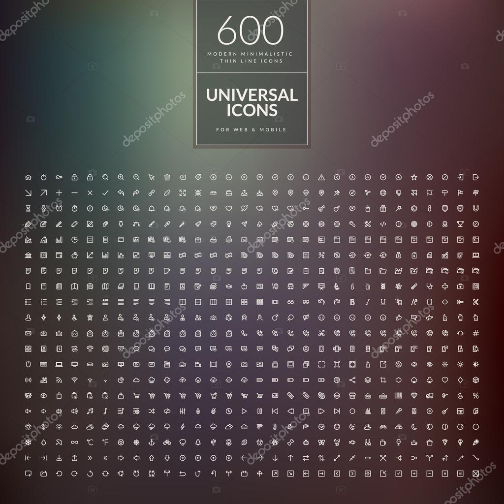 Universal modern icons for mobile Stock Vector Image by ©Variant #37374831