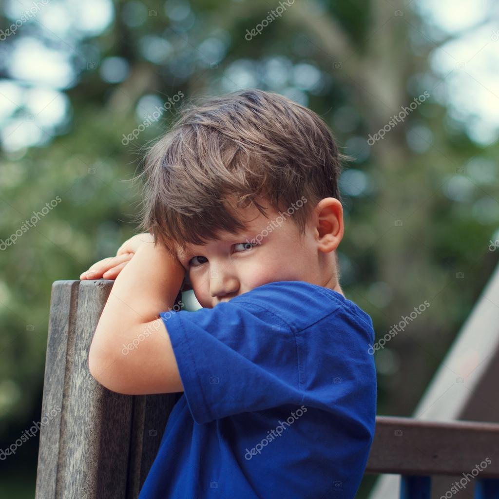 Little sad child — Stock Photo © sakkmesterke #49532485