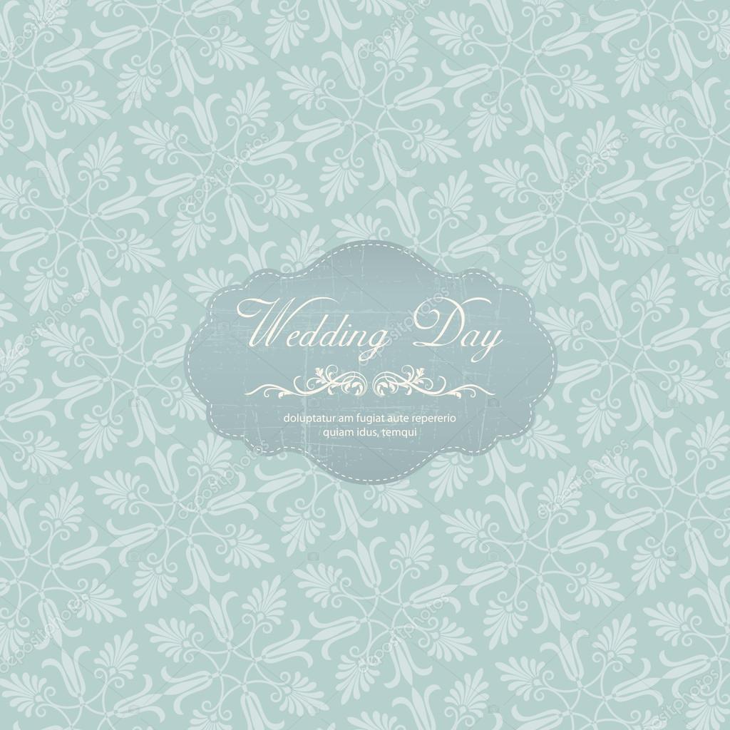 Floral Background with Vintage Label.Gorgeous seamless floral ...