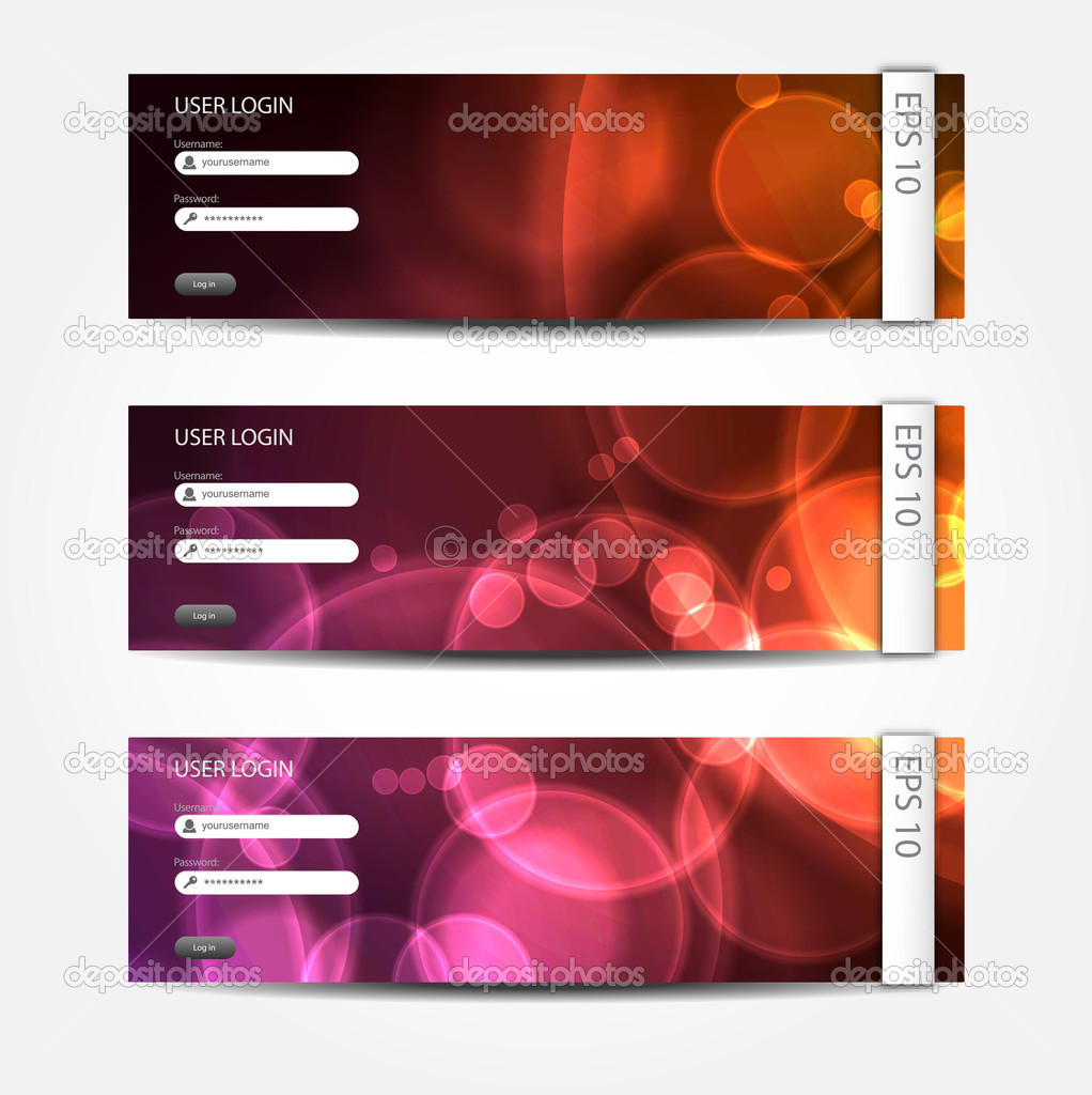 Illustration of set of web form templates Stock Vector Image by ...