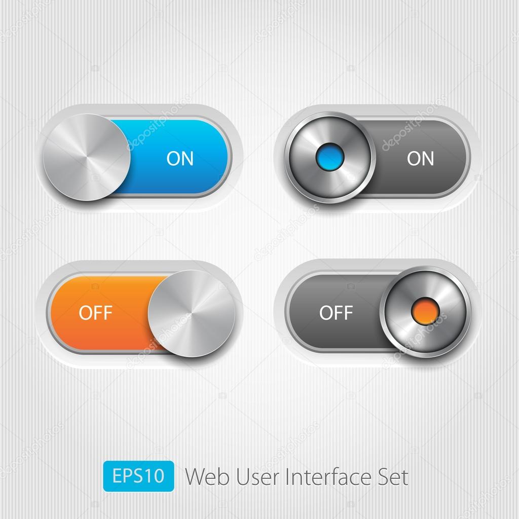 Ui Sliders Set Stock Vector Image By ©alexdremlyuga 21145647