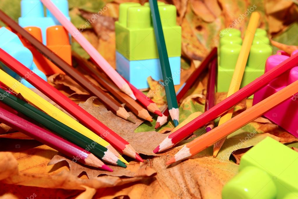 Fall colors and cryaons — Stock Photo © roman023 #27675615