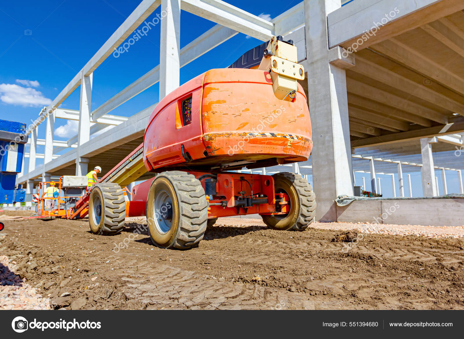 Rigger Cherry Picker Moving Construction Site Moving Aerial Work ...