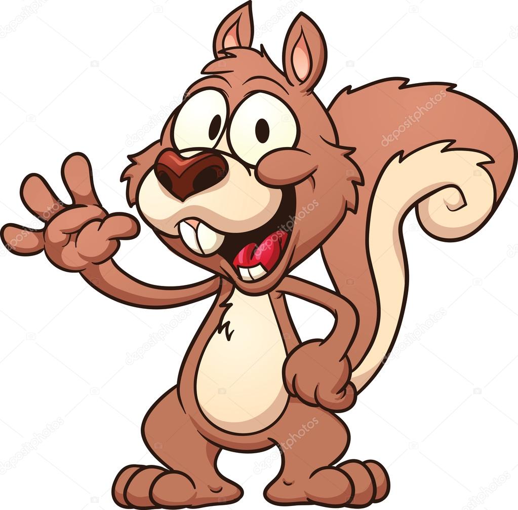 Cartoon squirrel — Stock Vector © memoangeles #19187611