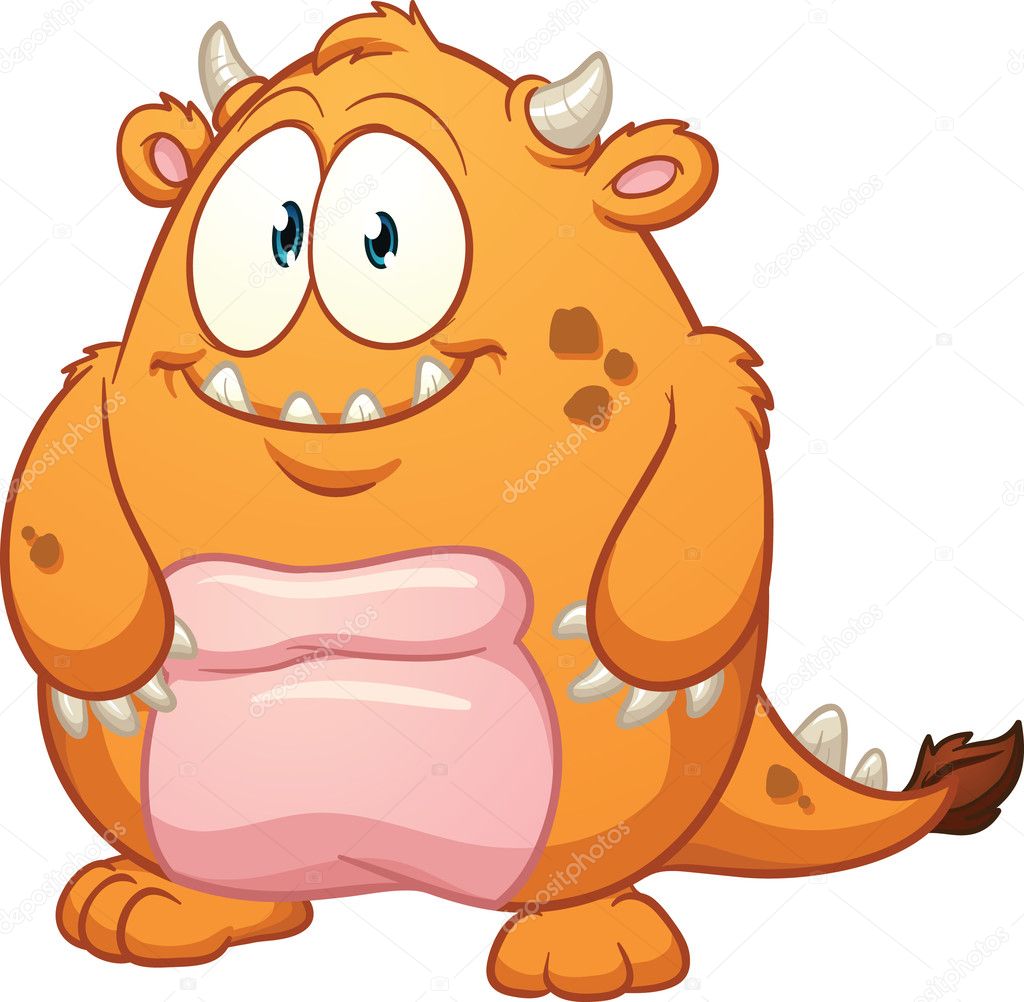 Naranja monstruo de dibujos animados 2024