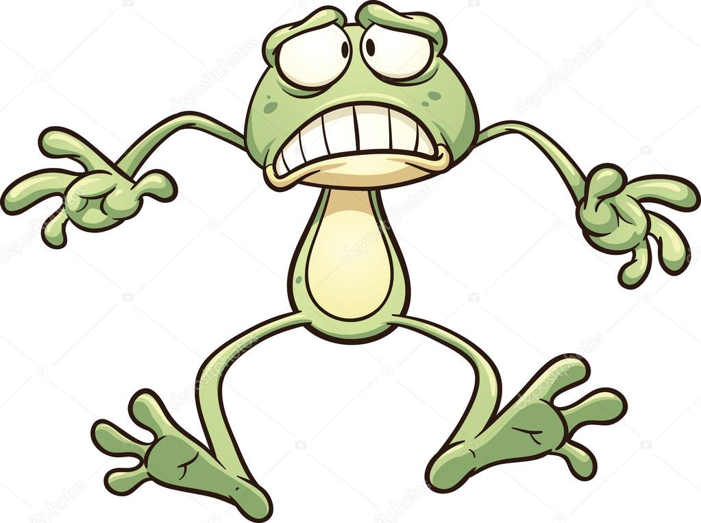 Scared cartoon frog — Stock Vector © memoangeles #27218427