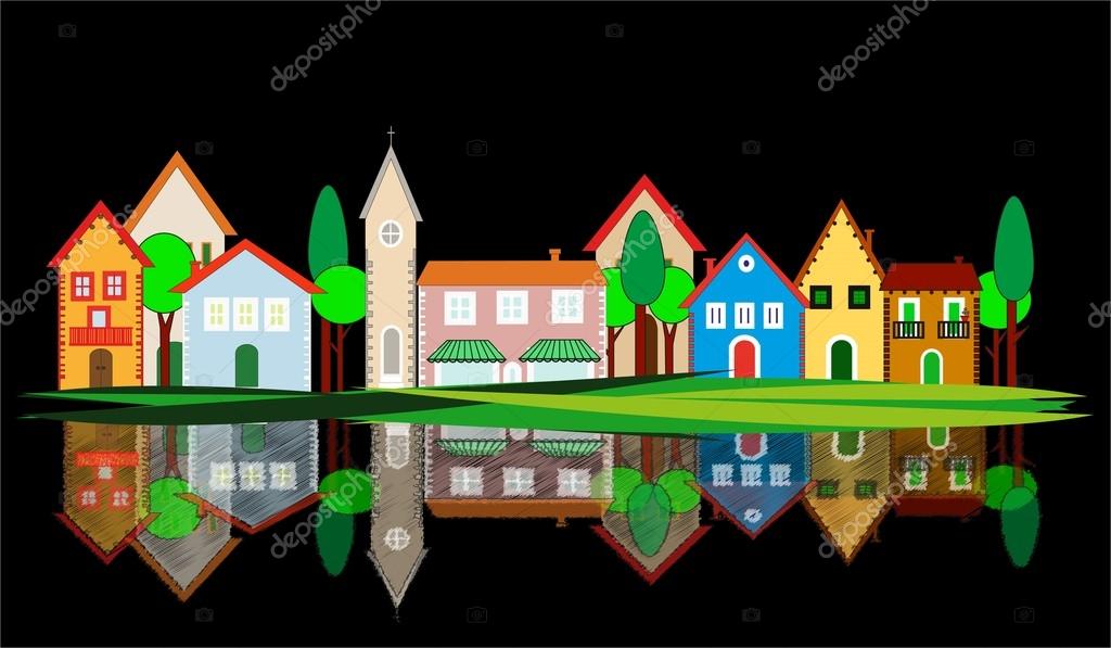 The vector village Stock Vector Image by ©passiflora #27635797