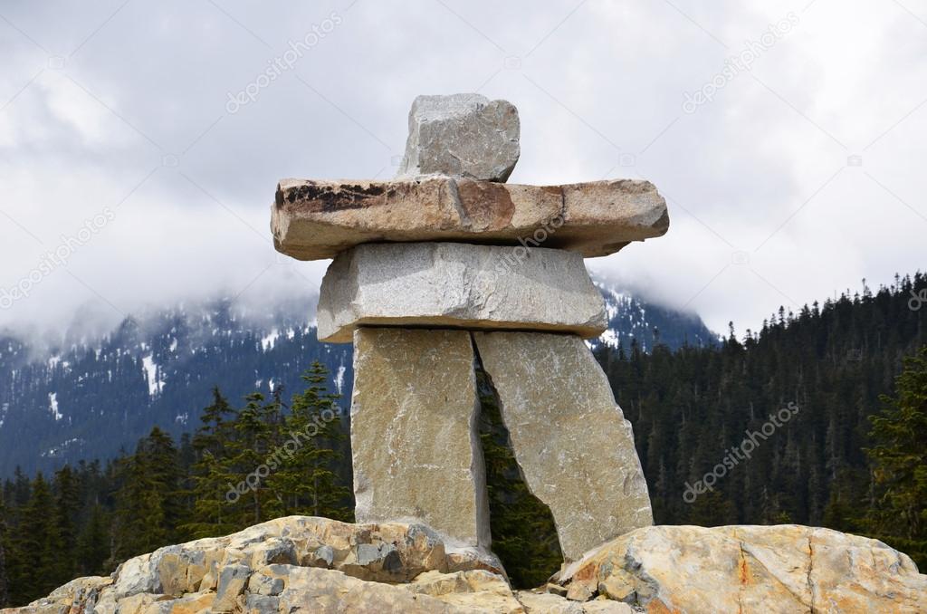 Inukshuk, Whistler Olympic Park, Canada — Stock Photo © smontgom65 ...