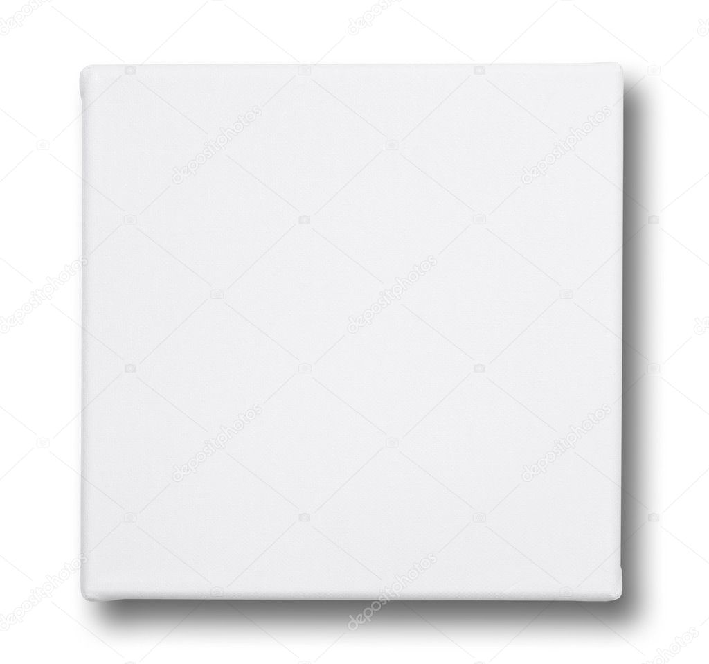 Square canvas on a stretcher. isolated on white — Stock Photo ...