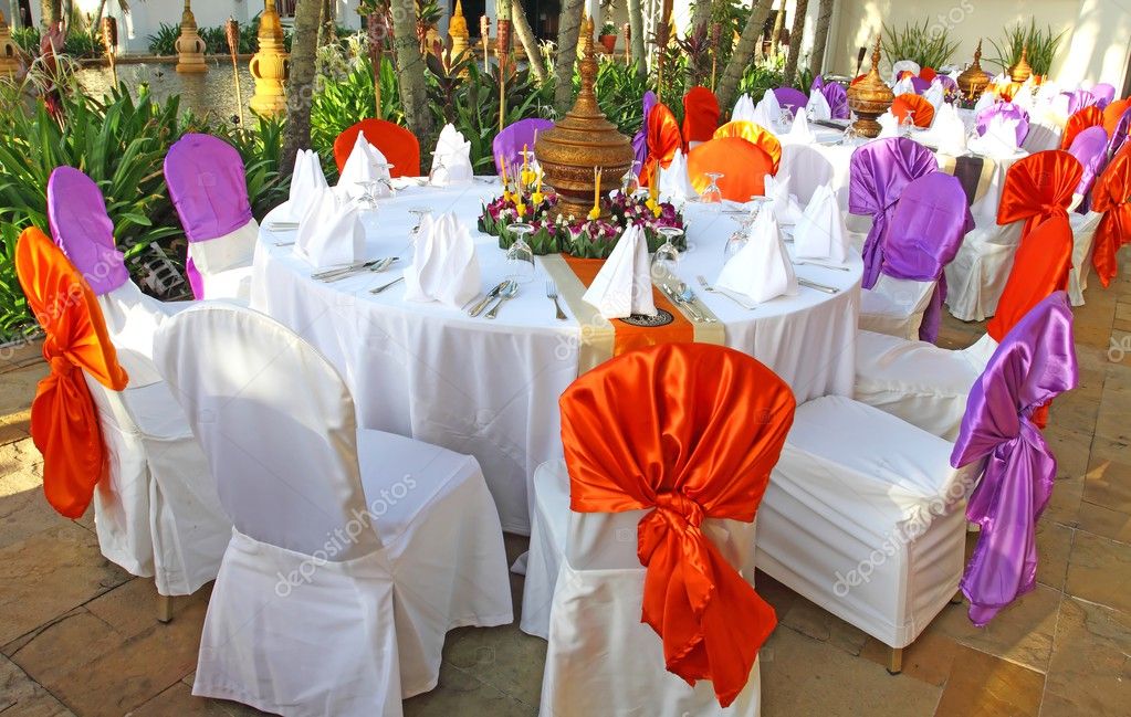 Events preparation for dinner, table appointment — Stock Photo ...