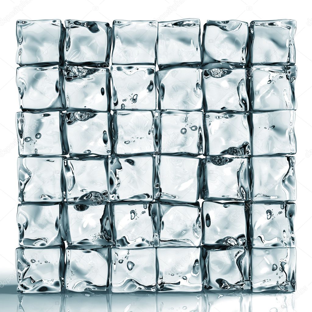 Wall of ice cube bricks — Stock Photo © viewgene #12287167