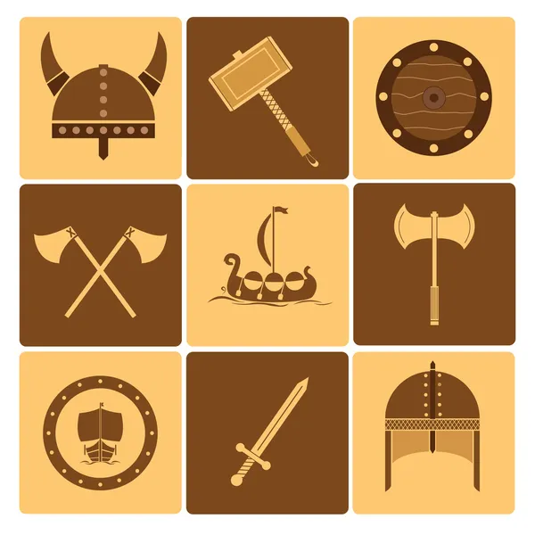 Viking icons Vector Art Stock Images | Depositphotos