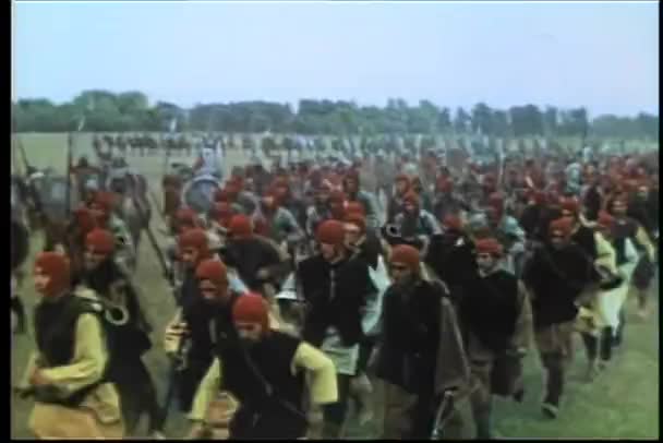 Medieval soldiers running into battle — Stock Video © everett225 #26663261