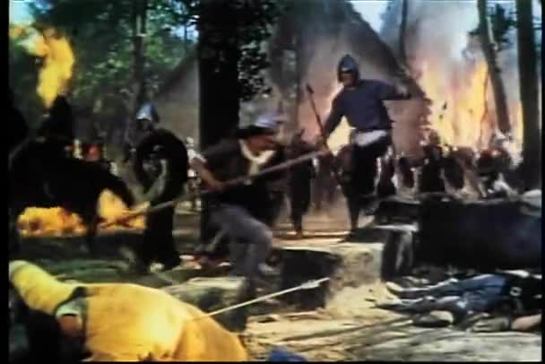 Medieval soldiers running into battle — Stock Video © everett225 #26663261