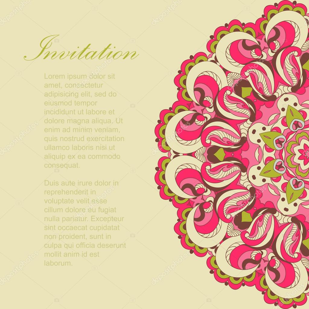 arabesco rosa lindo laço padrão fundo vector — Vetor de Stock ...