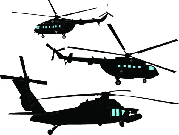 Big collection of helicopters Stock Vector Image by ©violeta #2118274