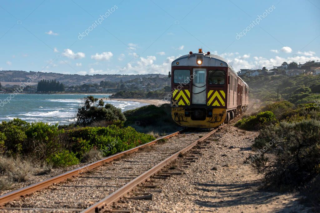 Engine 334, a 300 class powercar, also known as a Red Hen train, runs ...