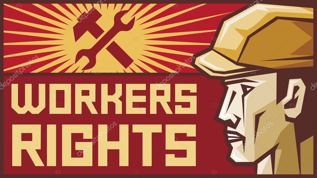 Workers rights poster Stock Vector by ©Tribaliumivanka 13082430