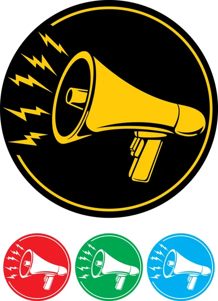 Símbolo de megáfono imágenes de stock de arte vectorial | Depositphotos